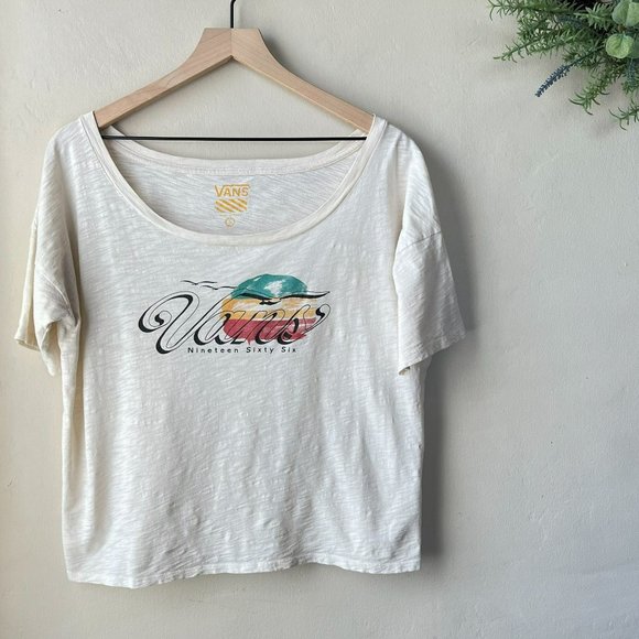 Vans | Tops | Vans Sunset Logo Shirt | Poshmark